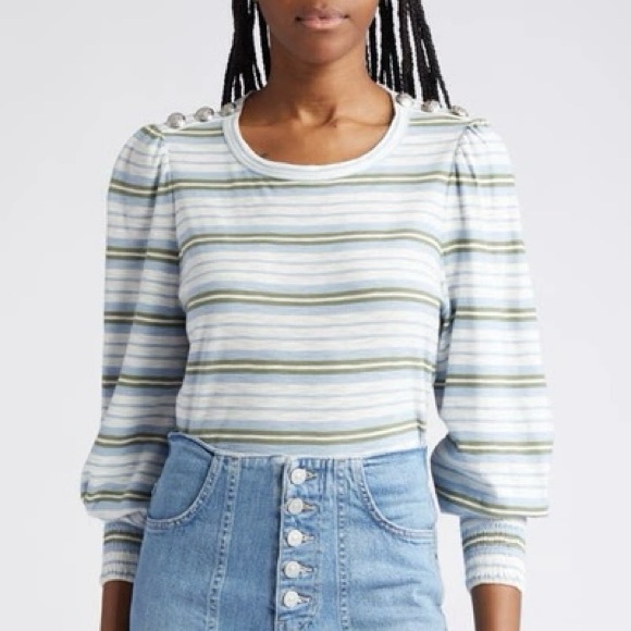 Veronica Beard | Tops | Veronica Beard Meg Striped Tee | Poshmark